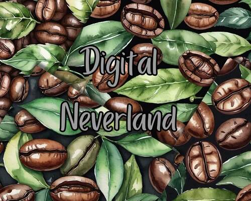 Coffee Bean Inspired Digital Paper Pack / Coffee Bean Pattern Background