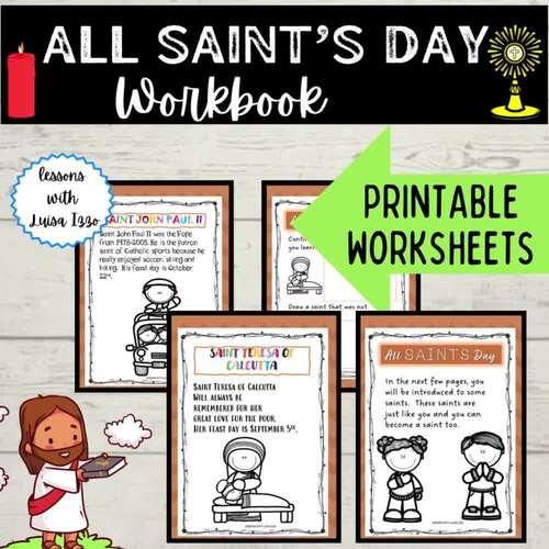 All Saints Day Catholic Religion Printable Worksheets (Grades 1-3)
