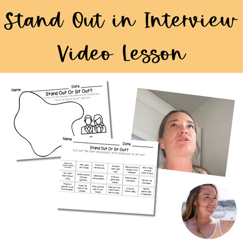 Interview Skills video lesson and activity by Blissly Learning | TPT