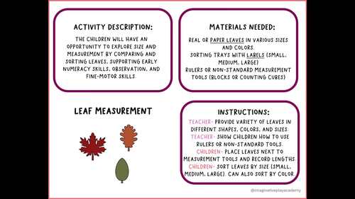 Preschool Math Centers: Fall Harvest | TPT