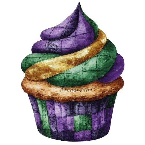 Watercolor Mardi Gras Clipart - 11 PNG Digital Download, Transparent ...