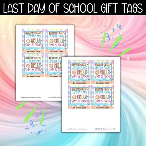 End of Year Last Day Teacher Staff Appreciation Goodbye Lesson Plans ...