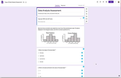 Distance Learning: Data Analysis Quiz DIGITAL version | TPT