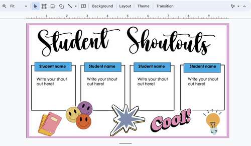 Student Shoutout Slides | PPT and Google Slides by Copies and Chaos