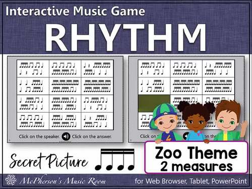 Rhythm | Sixteenth Notes Interactive Music Game {Reveal the Secret ...