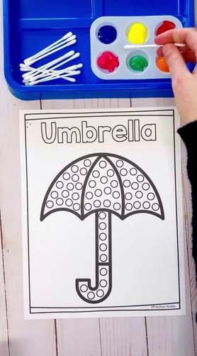 Spring Crafts Q Tip Painting Fine Motor Activity by Preschool Packets