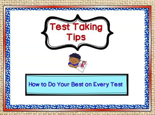 Test Taking Strategies PowerPoint with Coordinating Student Notes Foldable