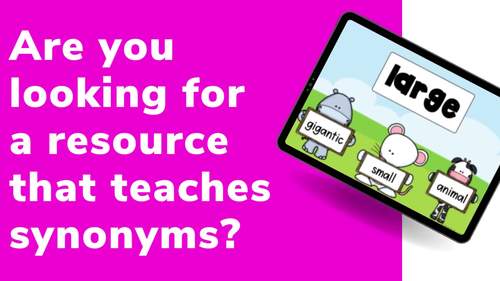 Synonyms Digital Boom Cards by Fiddleheads | TPT