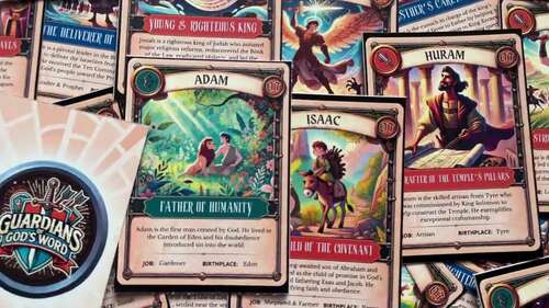 100 Printable Bible Trading Cards | Guardians of God's Word | Old Testament
