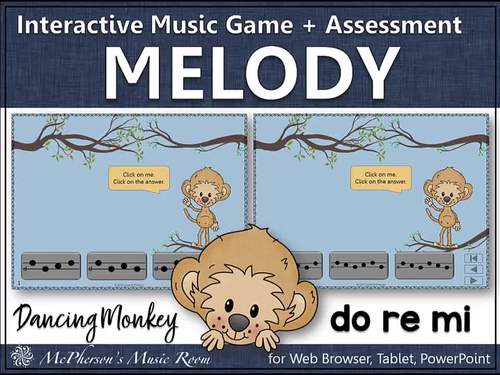 Solfege | Do Re Mi Interactive Melody Game + Assessment {Monkey}