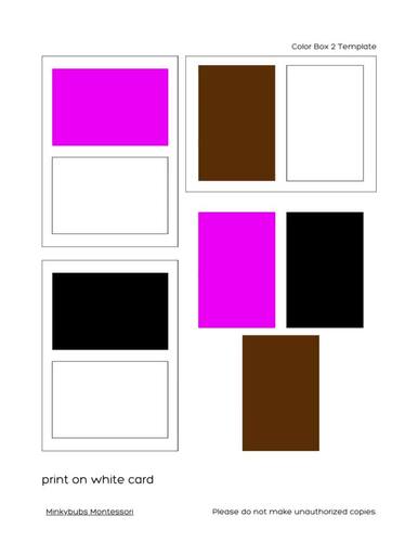 Color Box 1 2 3 Language Sensorial for Visual Grade Order Montessori ...