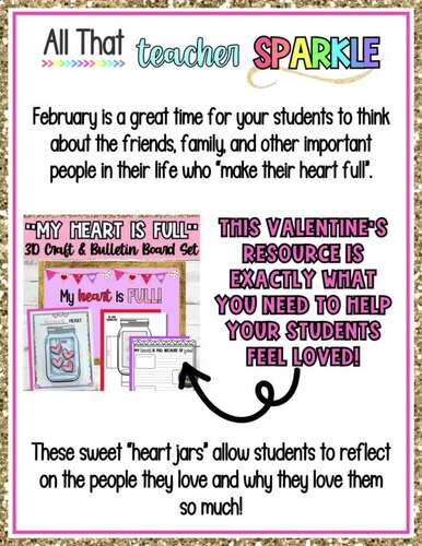 Valentine's Day Craft - Writing Activity - Bulletin Board Set - 4th 5th