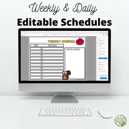 Fall Back to School Student Schedules l Editable Templates | TPT