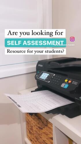 Editable Student Self Assessment Templates - Student Self Reflection Slips