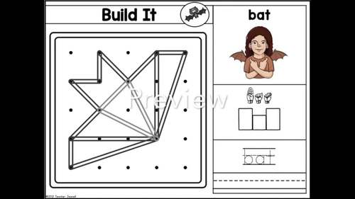 ASL Nouns Building Sign Vocabulary - Geoboards by Teacher Jeanell