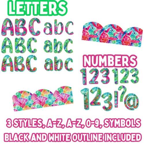 Tropical Bulletin Board Letters and Border Bundle for the Tropical ...