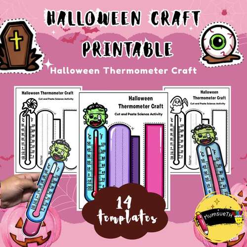 Halloween Thermometer Craft | Cut and Paste Science Activity for Kids