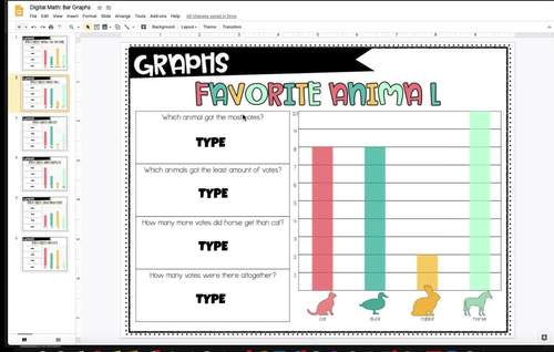 Digital Data: Bar Graph Activity for Google Slides : DISTANCE LEARNING