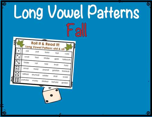 Long Vowel Patterns Roll It Read It Word & Sentences Game Cards | TPT