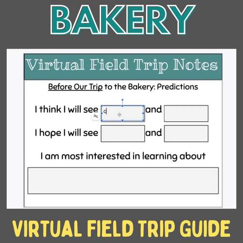 Bakery Virtual Field Trip Guide | Interactive Activities for Google Slides™
