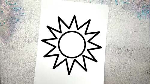 Sun Templates 5 Designs & Sizes for Crafts, Bulletin Boards & Weather ...