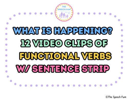 Verbs in Action: Present Progressive Verb Videos by The Speech Fam