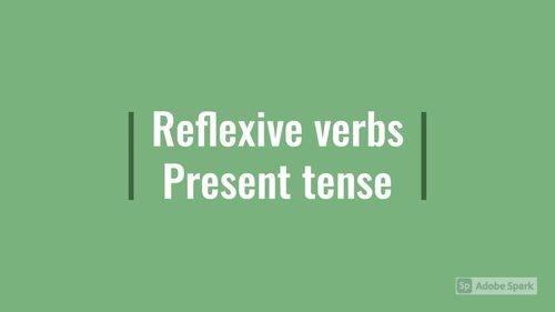 FRENCH Reflexive verbs in the present tense - review - practice - worksheet