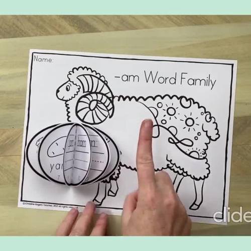 CVC Worksheets | CVC Word Family | CVC Pop Up Pages | Set 2 | TPT