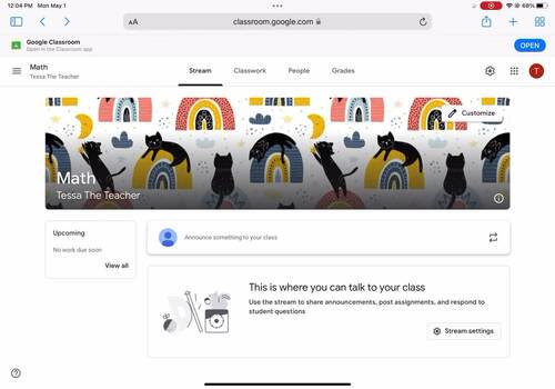 Boho Rainbow Cats ANIMATED Google Classroom Header Banner GIF | TPT