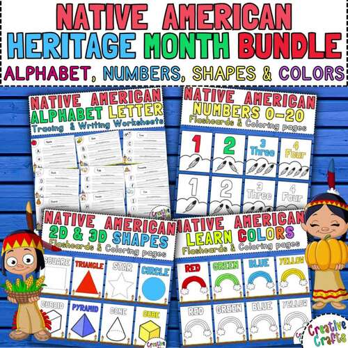 Alphabet, Numbers, Colors and Shapes Native American Heritage Month ...
