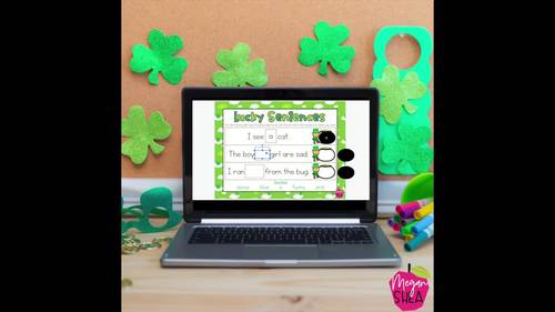 St. Patrick's Day Sight Word Sentences for Google Slides Distance Learning