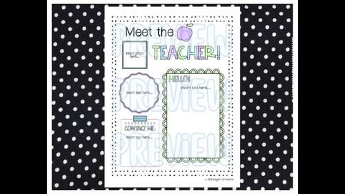 Meet the Teacher | Editable Templates | Cool Color Scheme by Kaylie's ...