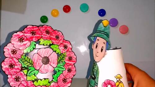 ANZAC Day Activities Craft Cones 3D Symbols Remembrance Bulletin Board ...