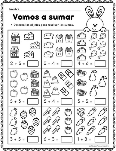 Sumas y Restas Hasta 10- Hojas de Trabajo- Addition & Subtraction to 10 ...