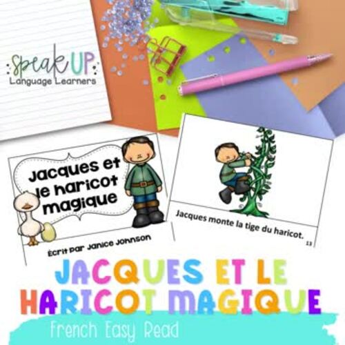 Jacques et le Haricot Magique French Fairy Tale Reader Beginning Mini Book