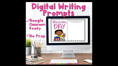 Monthly Digital Writing Prompts- Distance Learning Resource- GROWING BUNDLE