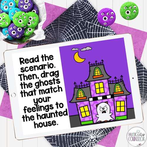 Halloween Feelings Emotions BOOM Cards™ Counseling SEL Distance Learning