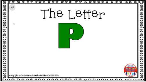Alphabet Book - Letter Sounds Writing and Tracing Emergent Reader Letter P