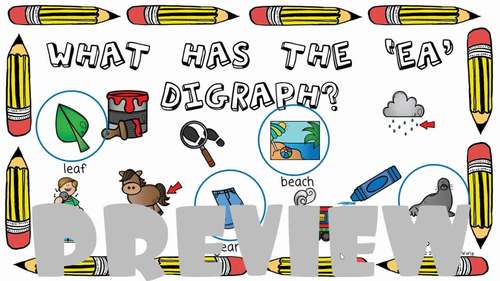 Vowel Digraph EA Worksheets, game and PPT Slides by Miss YCWang | TPT
