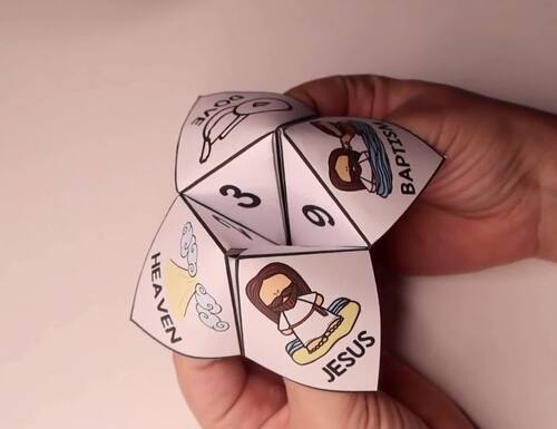 Baptism of Jesus, Bible Cootie Catcher Craft for Sunday School or ...