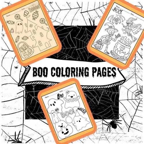 BOO! Coloring Pages—Halloween Art Activities—Great for Morning Work—Fall