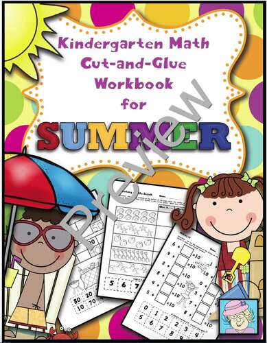 Kindergarten Summer Math Worksheets Review End of the Year Activities