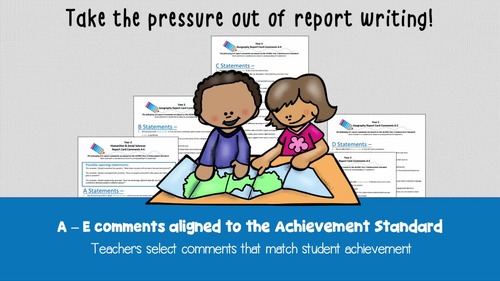 Australian Curriculum Year 2 HASS Report Card Comments by Ideacations