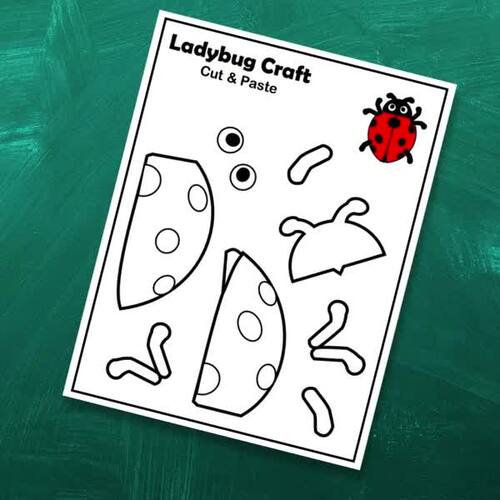 Little Lucky Ladybug Craft | Spring Garden & Insects | Cut & Paste Art