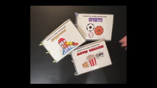 LEISURE EDITION: Create Sentences by matching, AAC: Lamp WFL supports