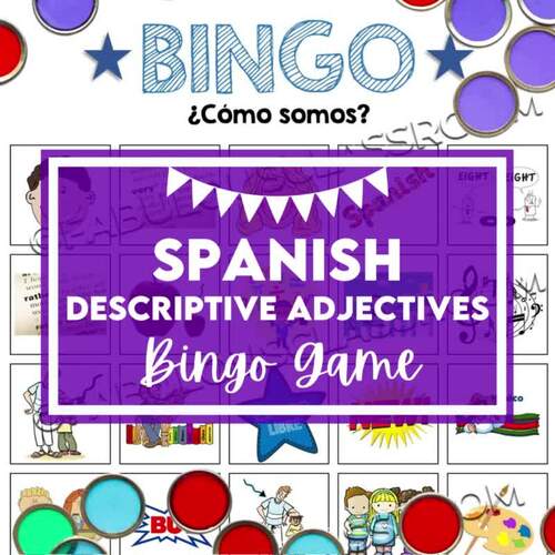 Spanish Descriptive Adjectives Game | Characteristics Bingo | Adjetivos ...
