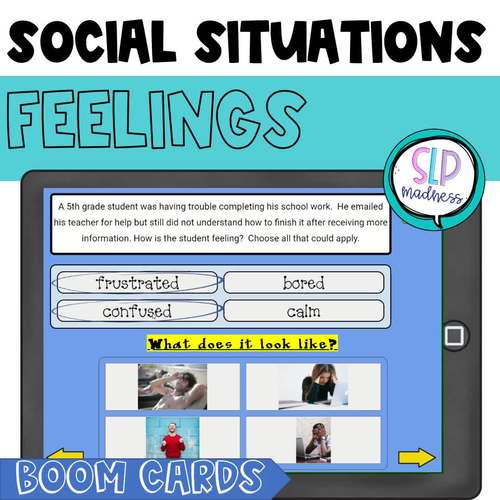 Perspective Taking Feelings Emotions Social Skills Boom Cards Speech ...