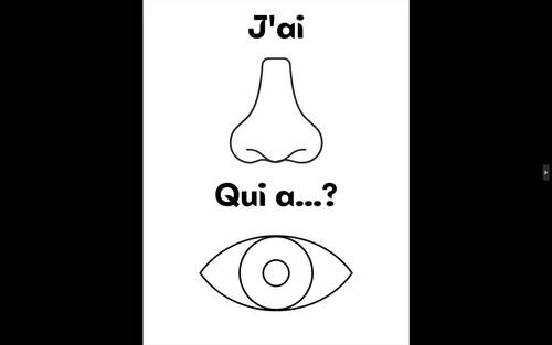 I Have, Who Has? French Human Body Parts Flash cards Game in French for ...