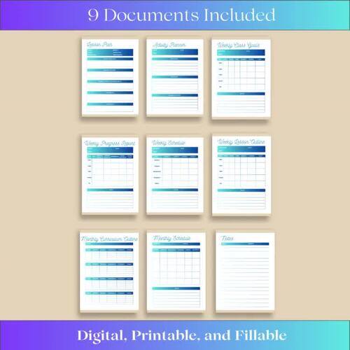 Classroom Organization Form Bundle Lesson Planner Weekly Summary ...