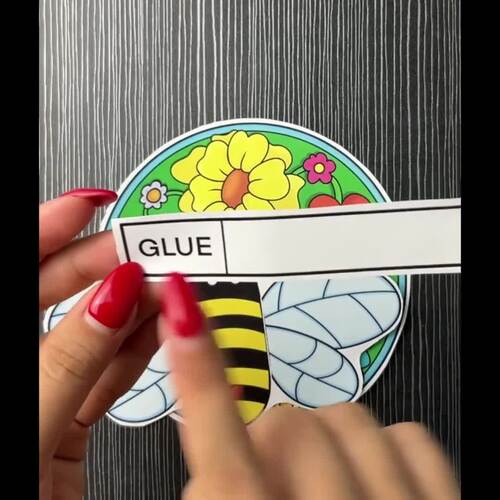 Bee Papercraft Activity | Cut and Paste 3D Craft with Flowers | TPT